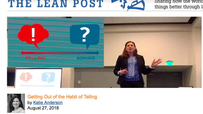 3 Tips for “Getting Out of the Habit of Telling” – Lean Talk from the ...