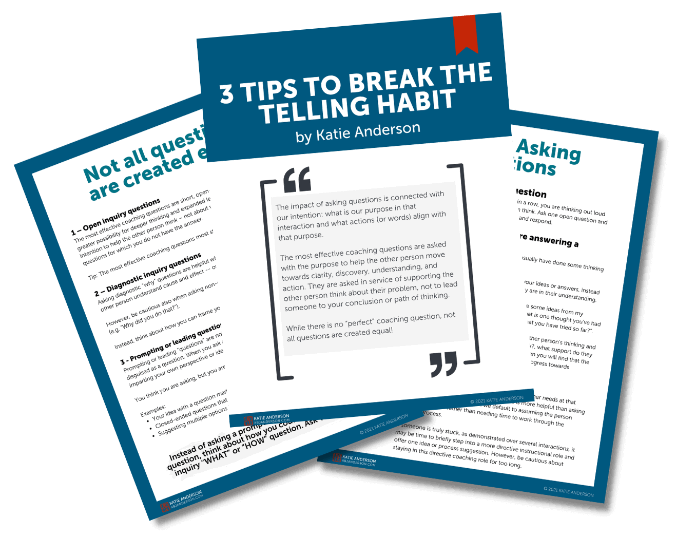 Break The Telling Habit Guide Katie Anderson